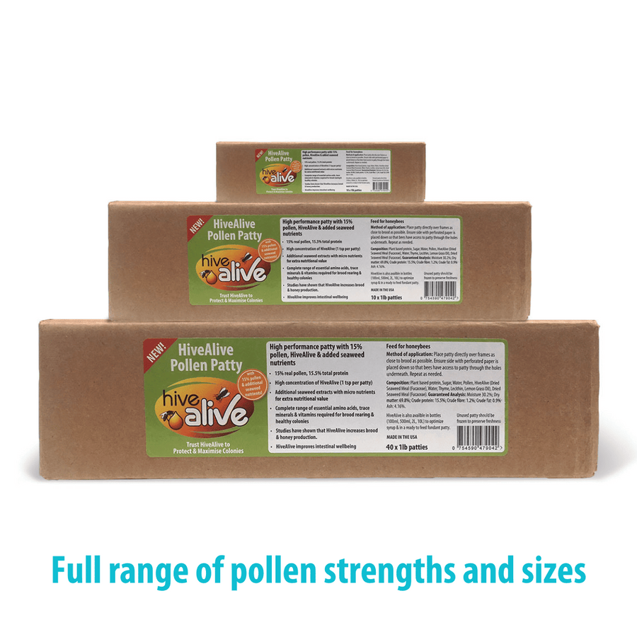 HiveAlive High Performance Pollen Patty - 100% USA pollen